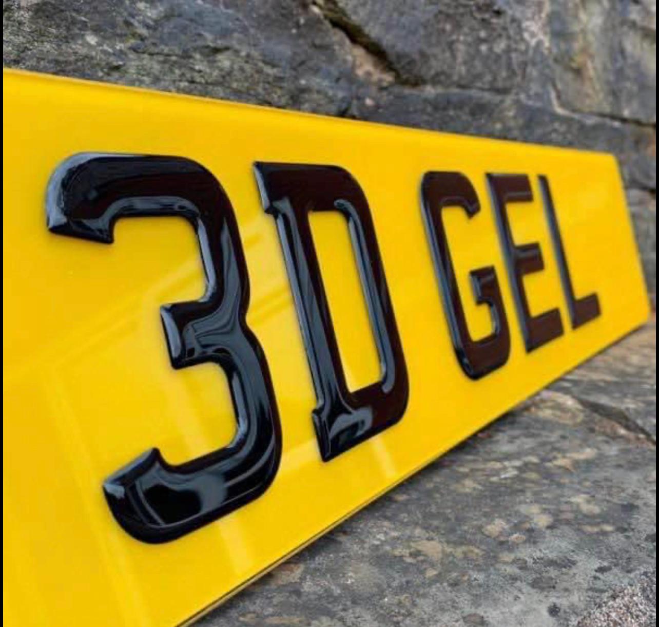 3D GEL – Swansea Number Plates